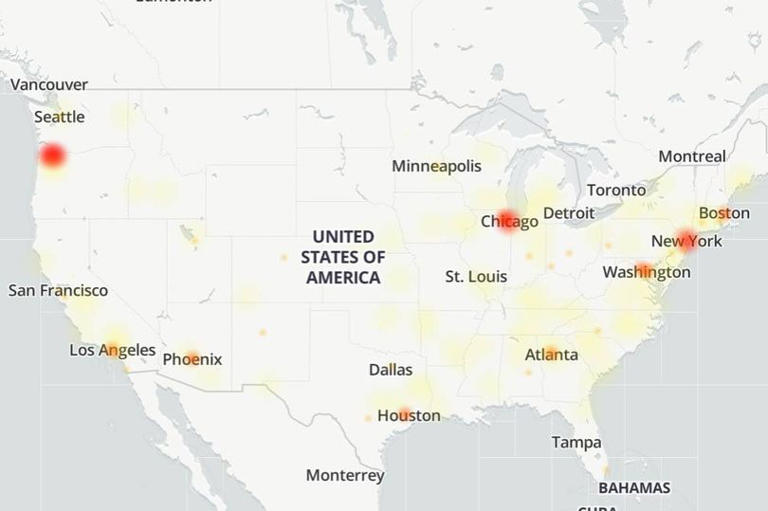 Verizon down: Map shows phones in SOS mode across US as outages also ...
