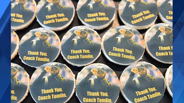 Western Pa. bakery celebrates Mike Tomlin's career with honorary cookie