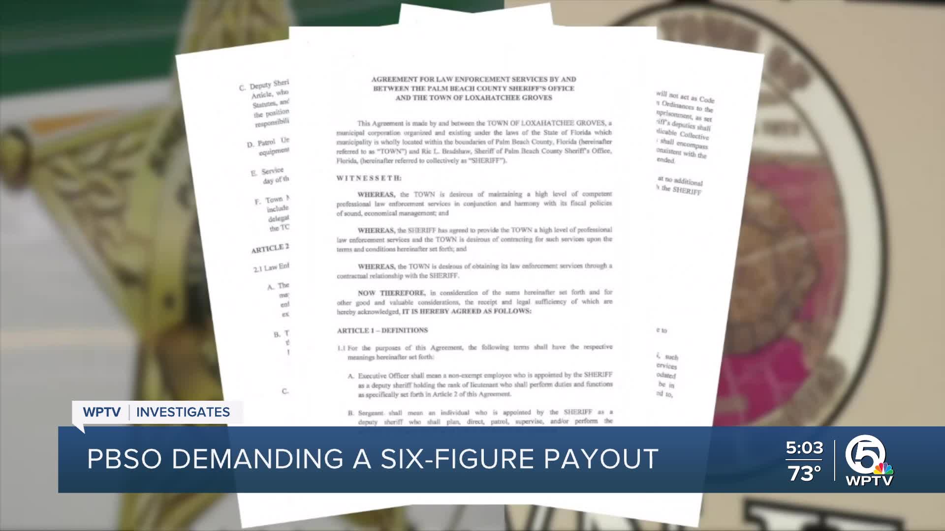 Sheriff's office demands $113K after contract dispute