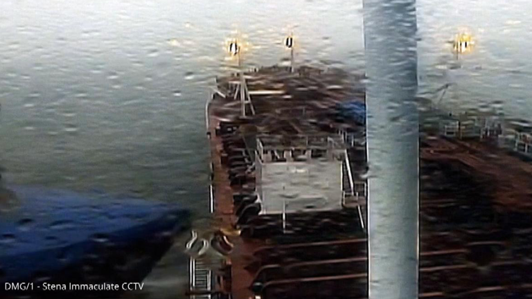 Footage of explosion as ship crashes into tanker shown in court