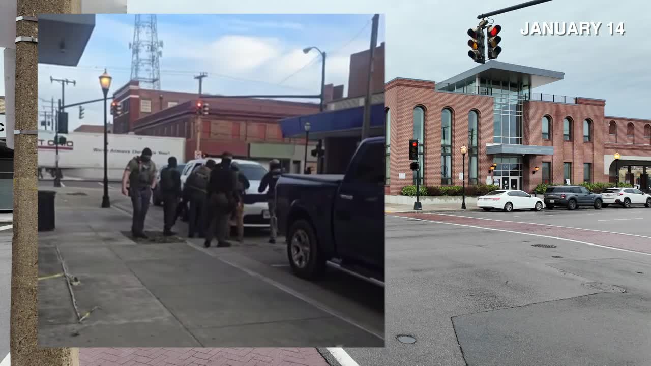 Video shows ICE operation outside Virginia bus station