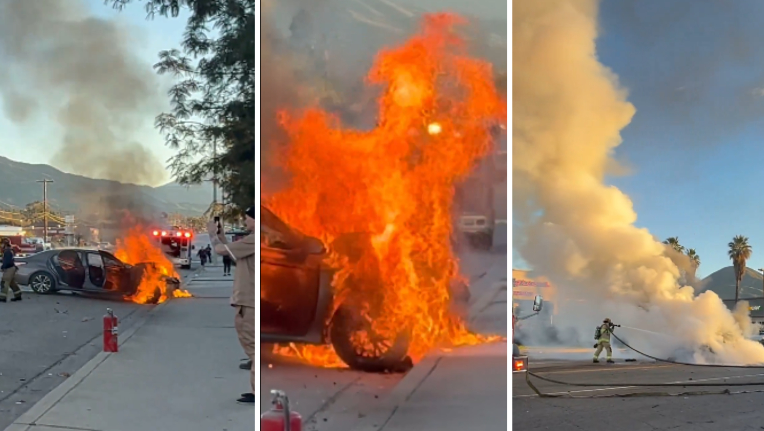 Fiery multi-car crash kills 2 people in San Bernardino