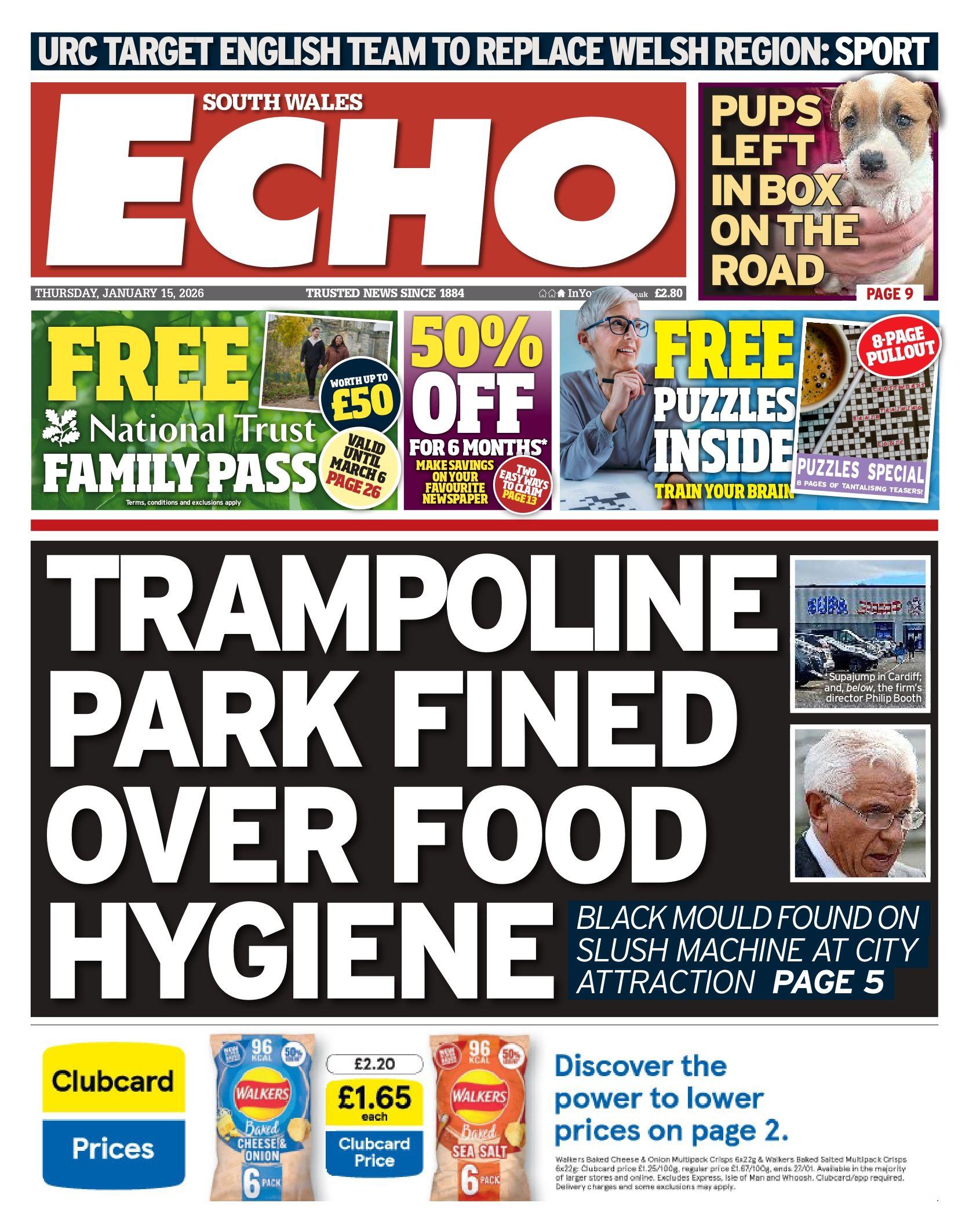 Wales' papers: Killer gets longer jail term and trampoline park fined ...