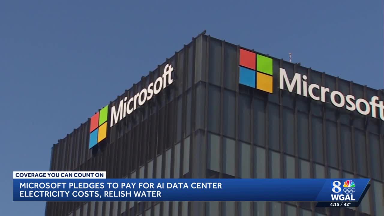 Microsoft pledges to cover electricity and water costs for data centers