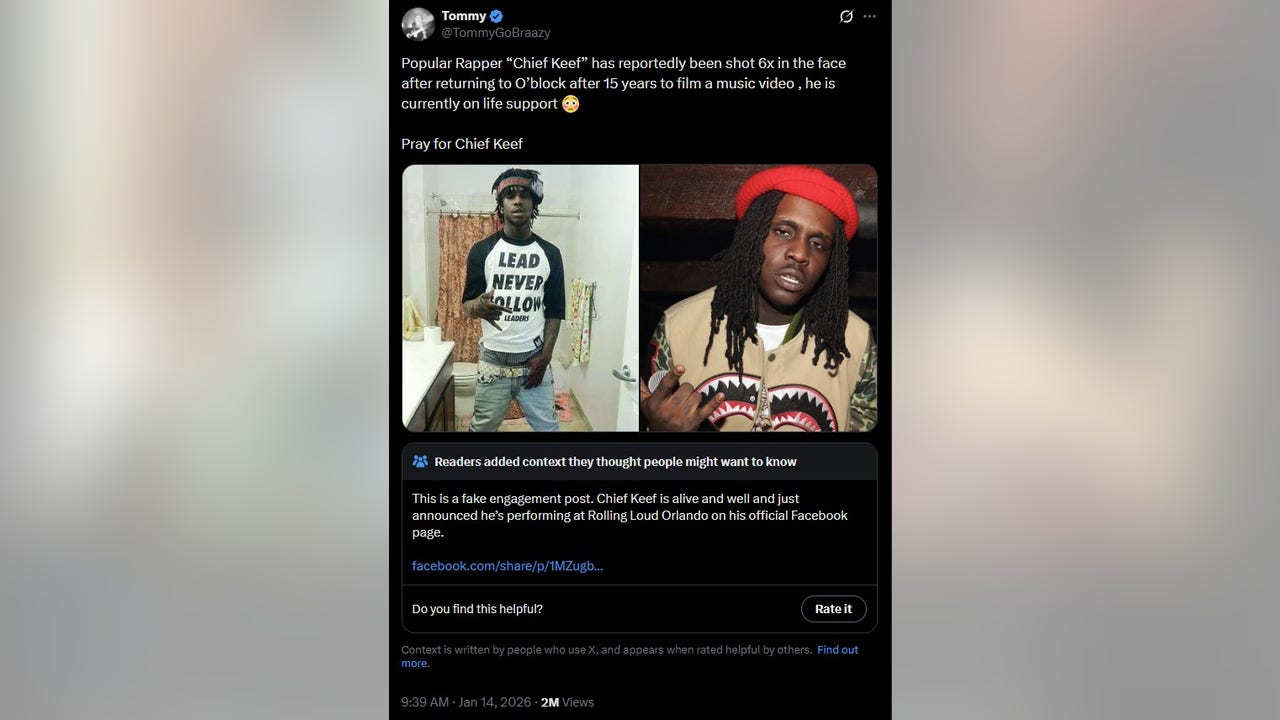 No, Chief Keef was not shot in Chicago despite viral rumors