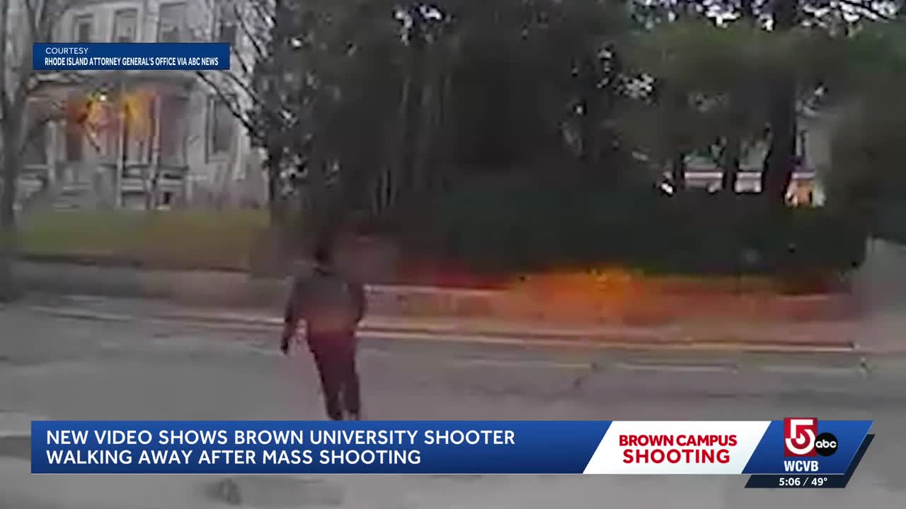 New video shows moment Brown University shooter fled campus