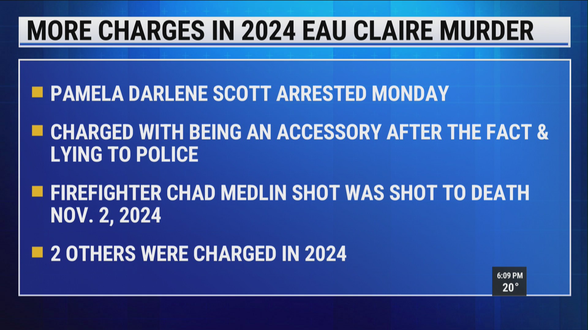 Second woman charged as accessory to 2024 Eau Claire murder