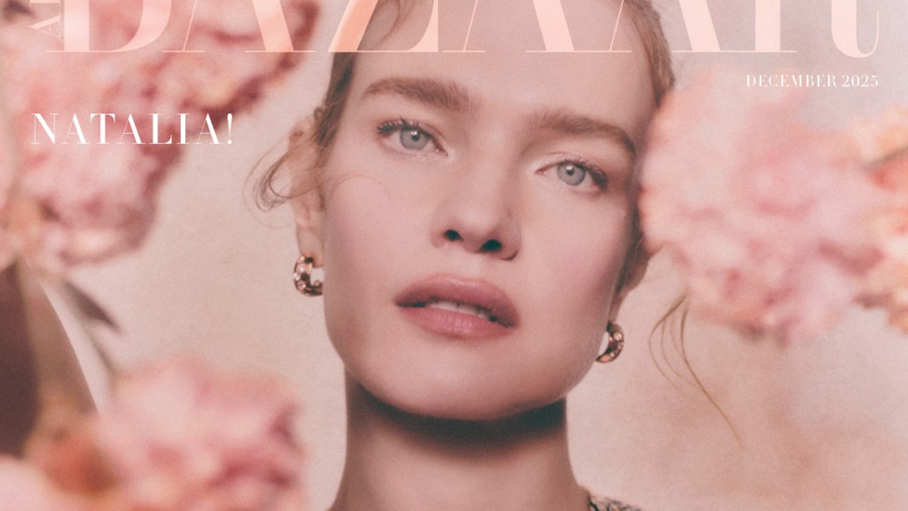Natalia Vodianova poses on the 'soft' & 'pretty' cover of Harper's ...