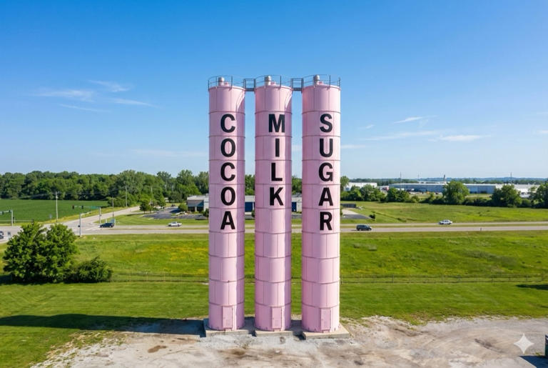Ohio's pink chocolate silos never held any chocolate