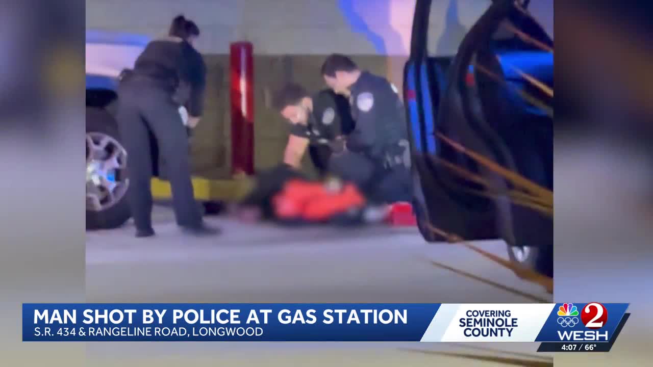 Longwood police officer shoots armed man at gas station after mental ...
