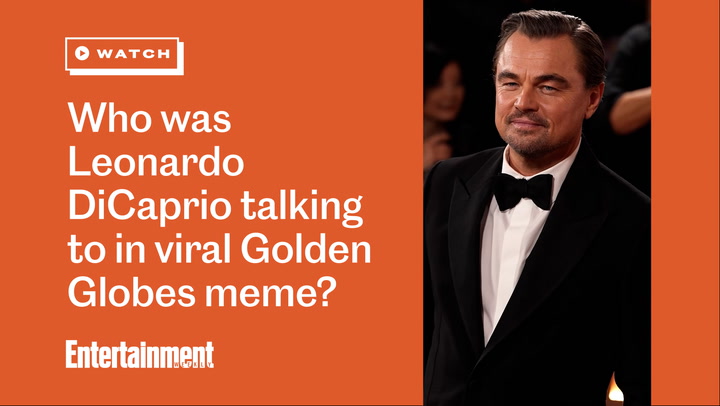 Who was Leonardo DiCaprio talking to in viral Golden Globes meme?