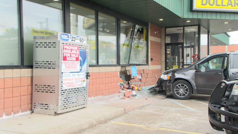 Car crashes into west Erie Dollar General Wednesday