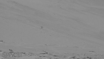 Mars Perseverance rover watches Ingenuity helicopter zoom above red ...