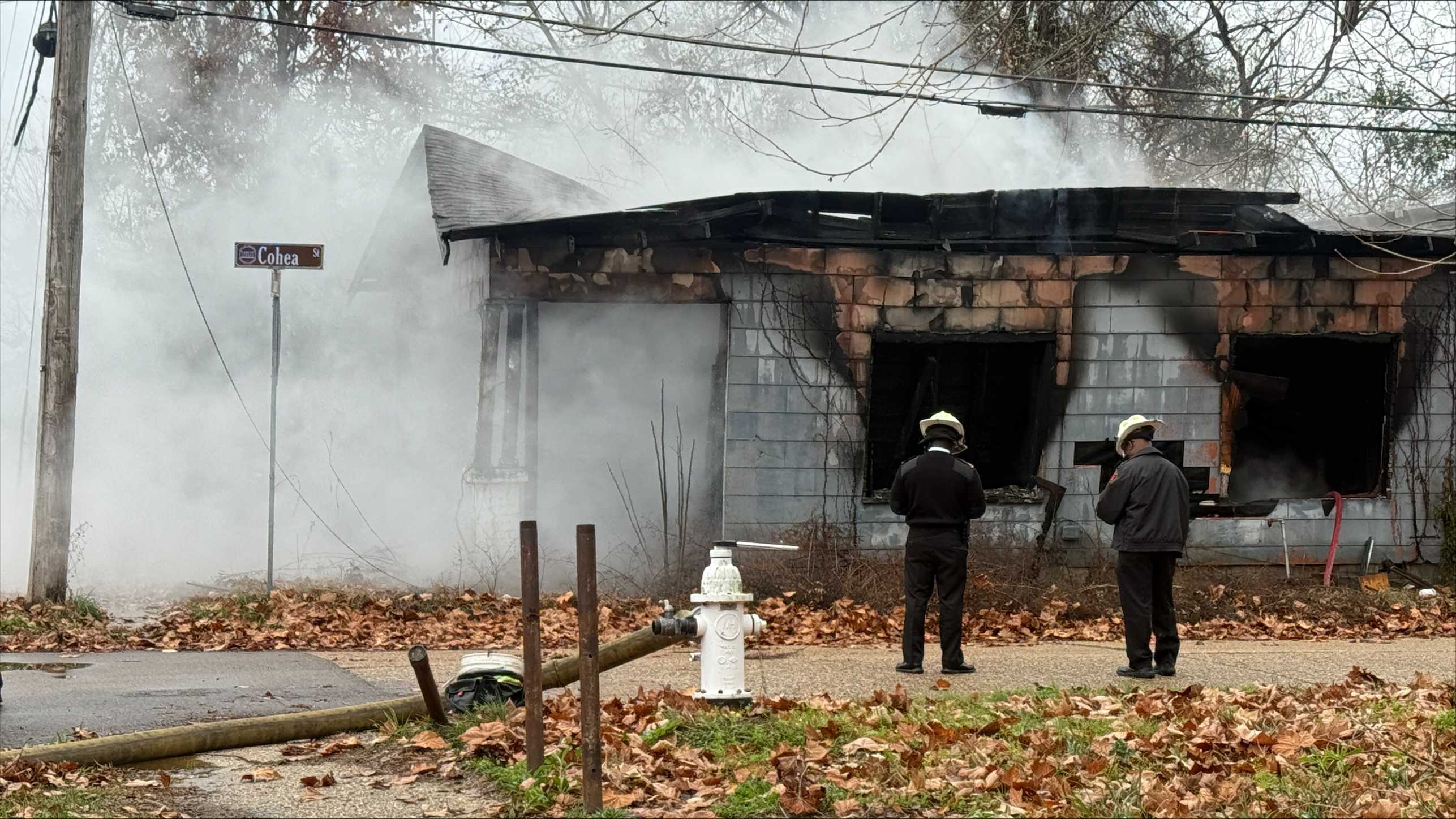 Fire consumes house with no working utilities