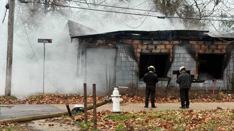 Fire consumes house with no working utilities