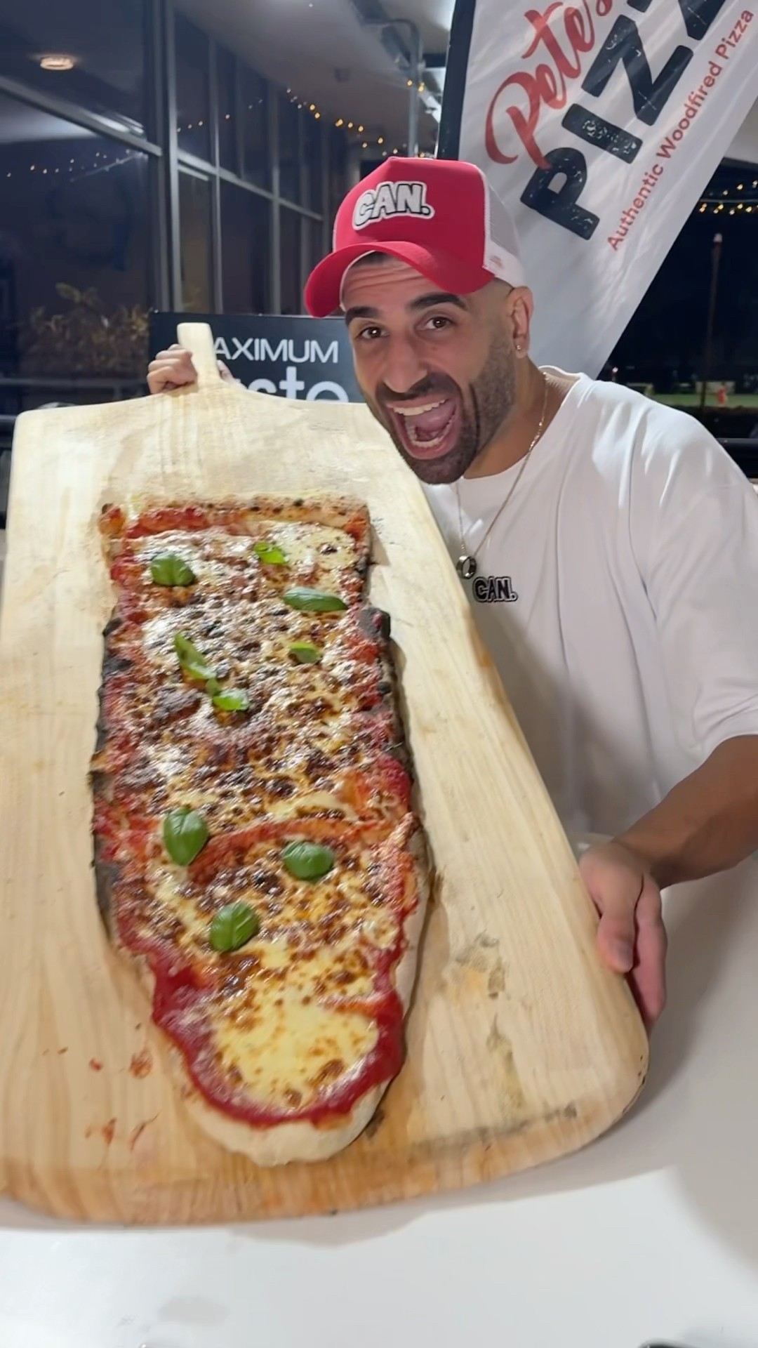 A massive pizza slice feast