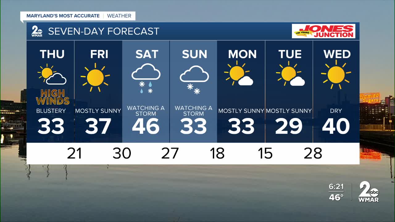 WMAR-2 News Dylan Robichaud Wednesday night weather