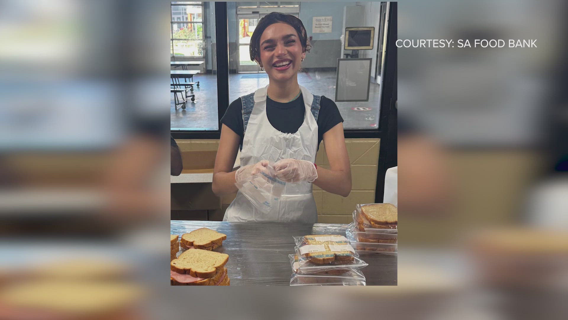 Paulina Chavez volunteers at San Antonio Food Bank's 'Haven for Hope'