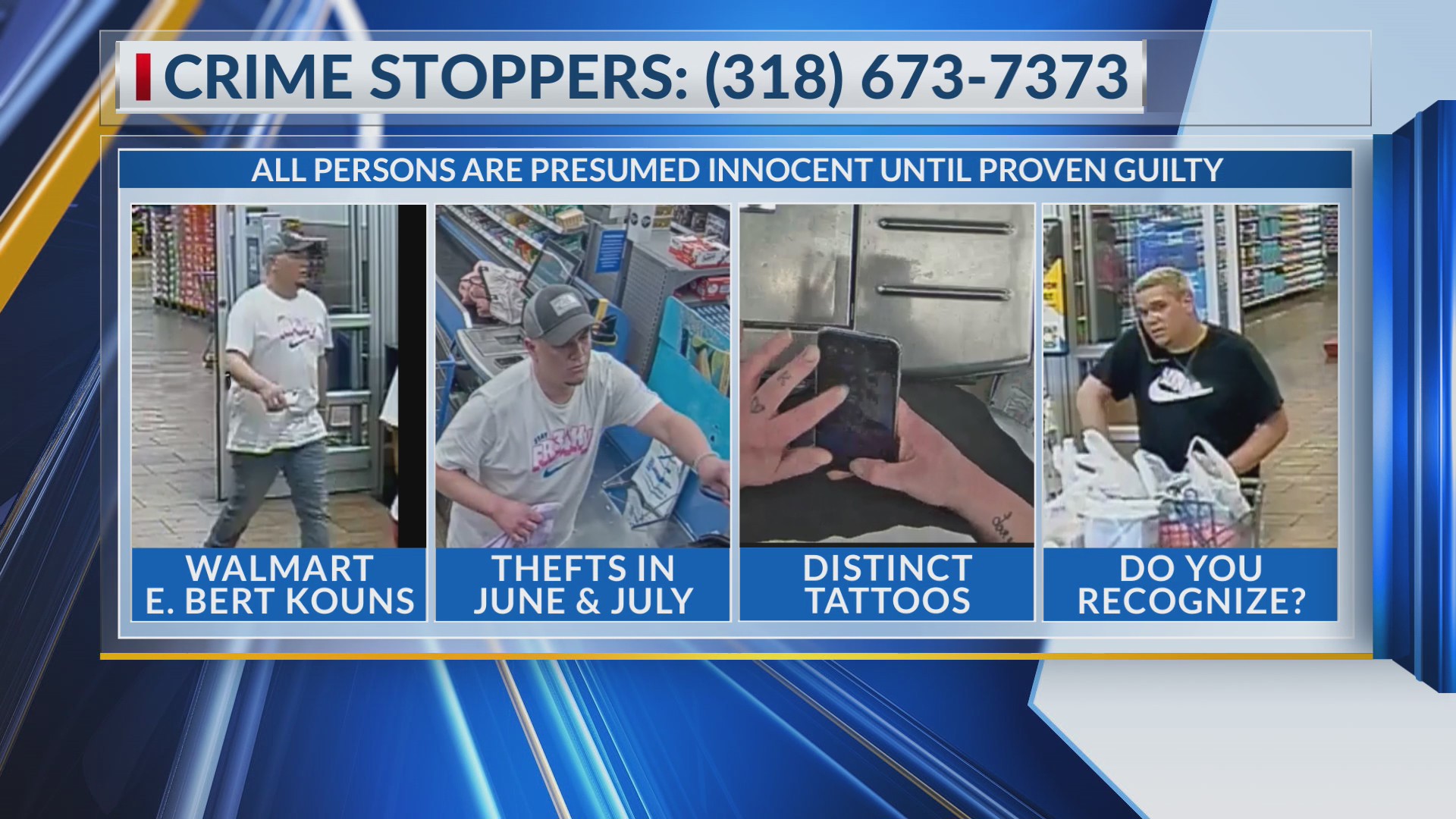 Shreveport police seek suspect in Walmart theft