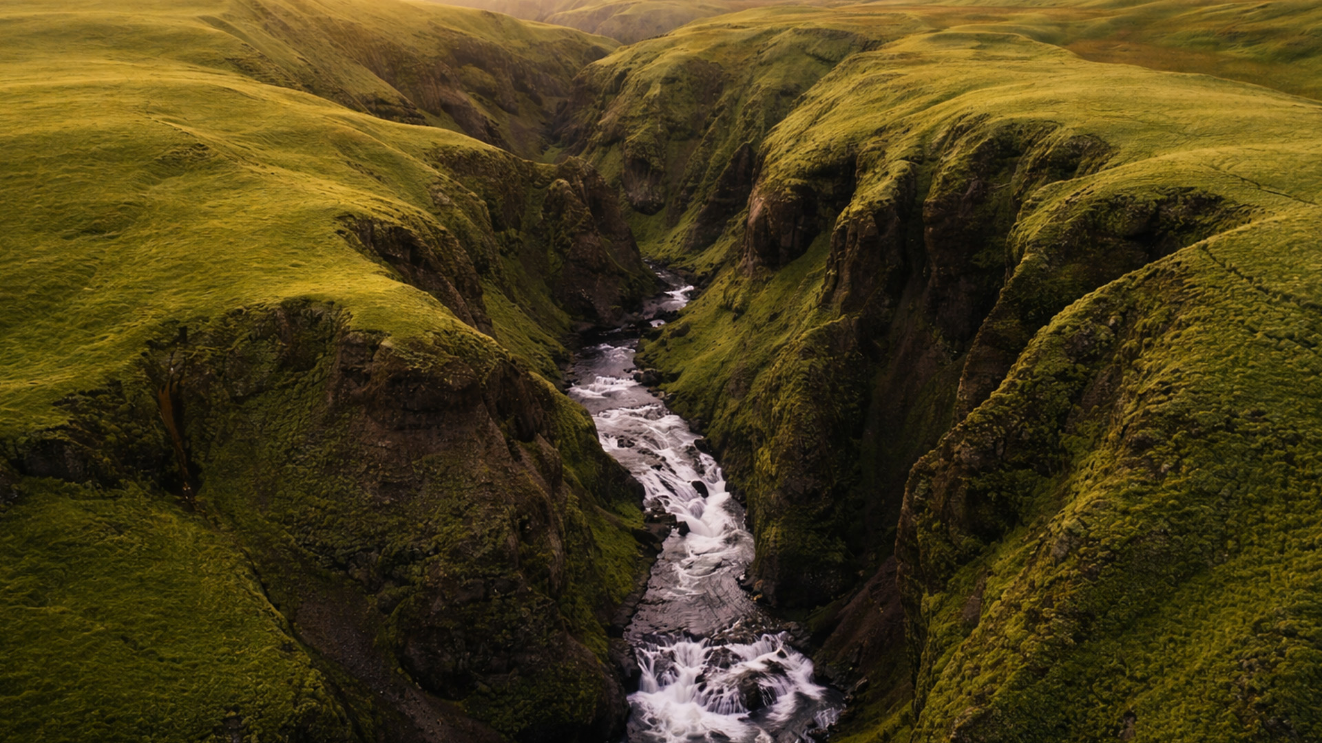 A river carved by time in Iceland