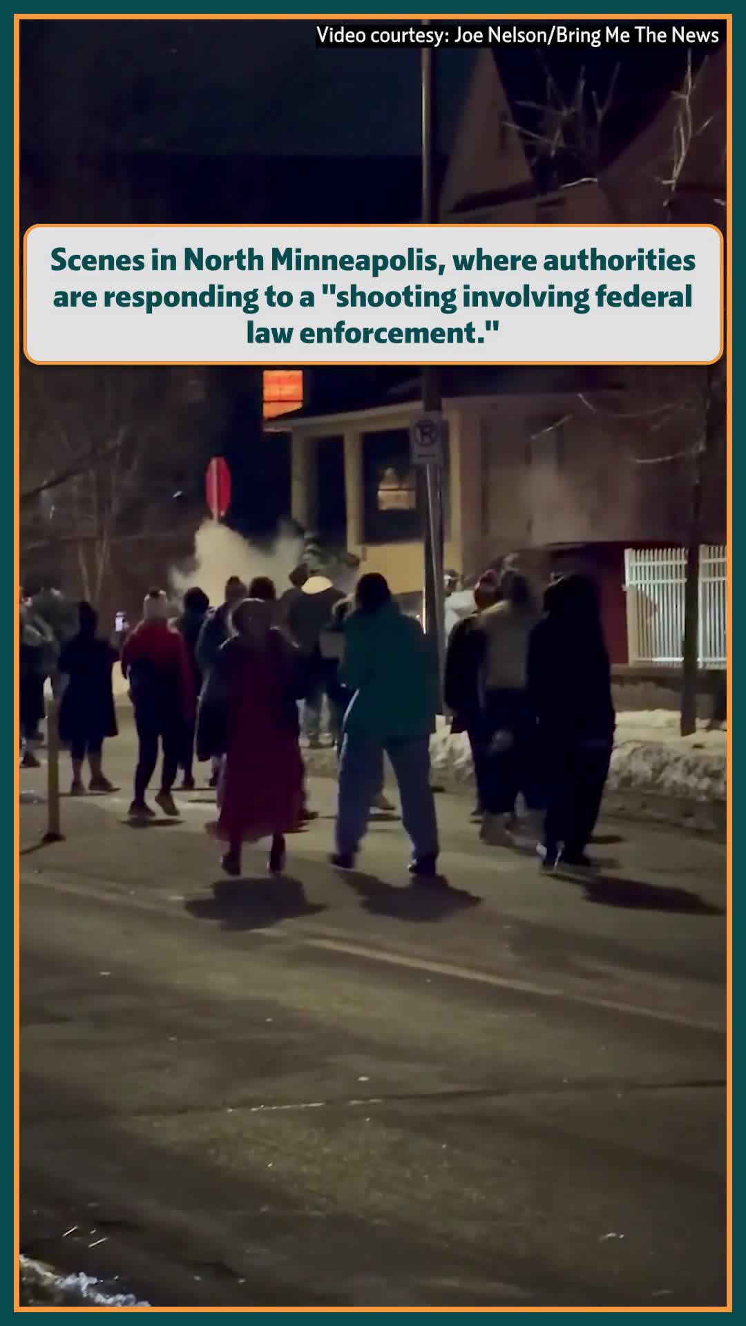 Footage from North Minneapolis, where authorities are responding to a ...