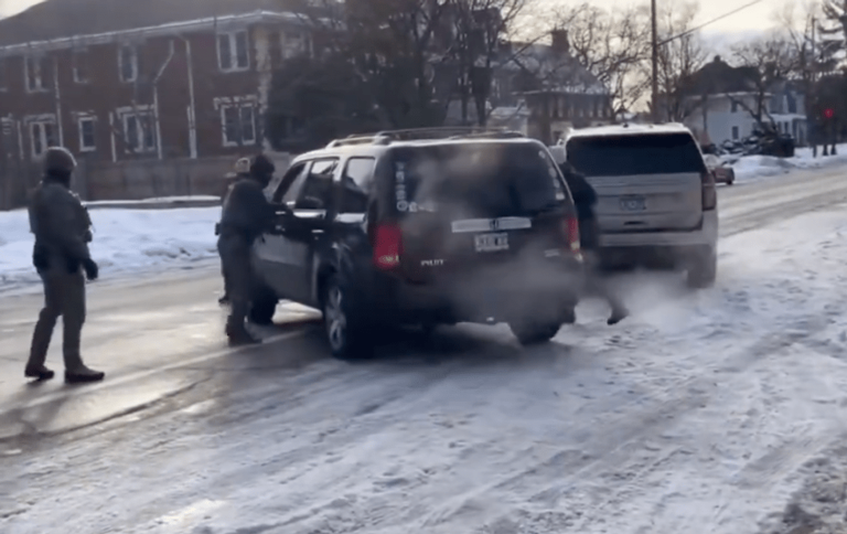 Ice agent hospitalised with internal bleeding after encounter with ...