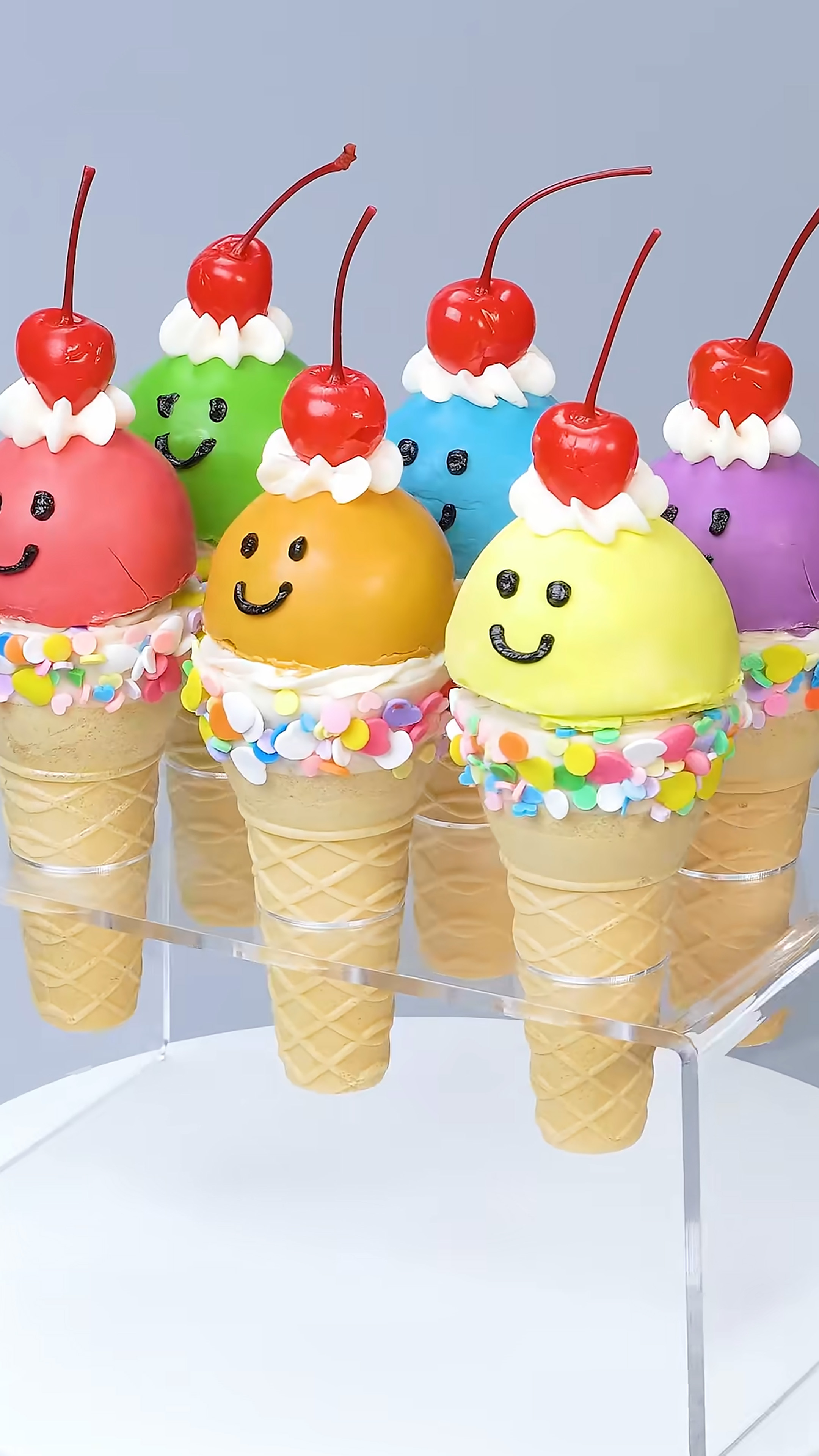 Rainbow chocolate dessert