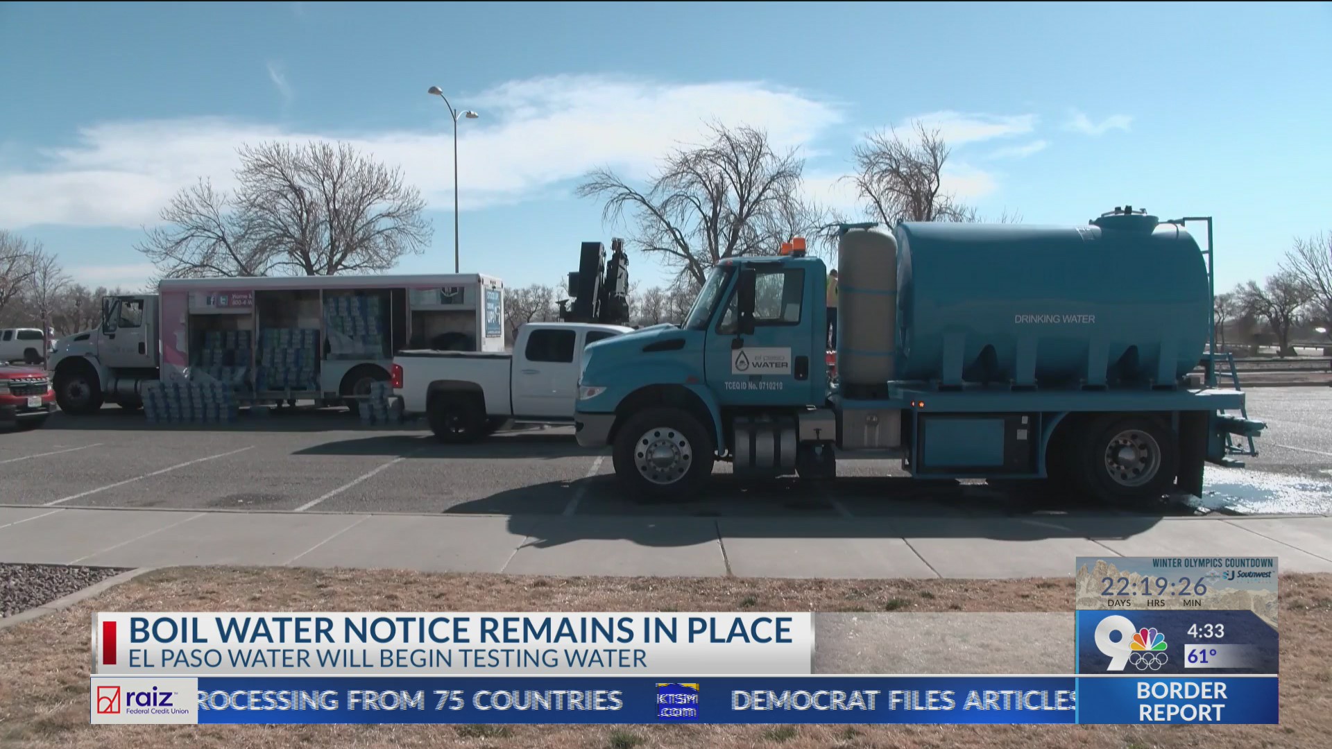 Water restored in northeast El Paso, boil water notice still in effect