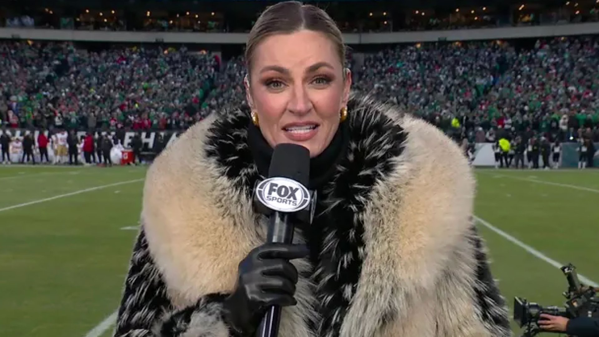 Erin Andrews addresses her luxe fur coat that 'looked like a Beyonce video'
