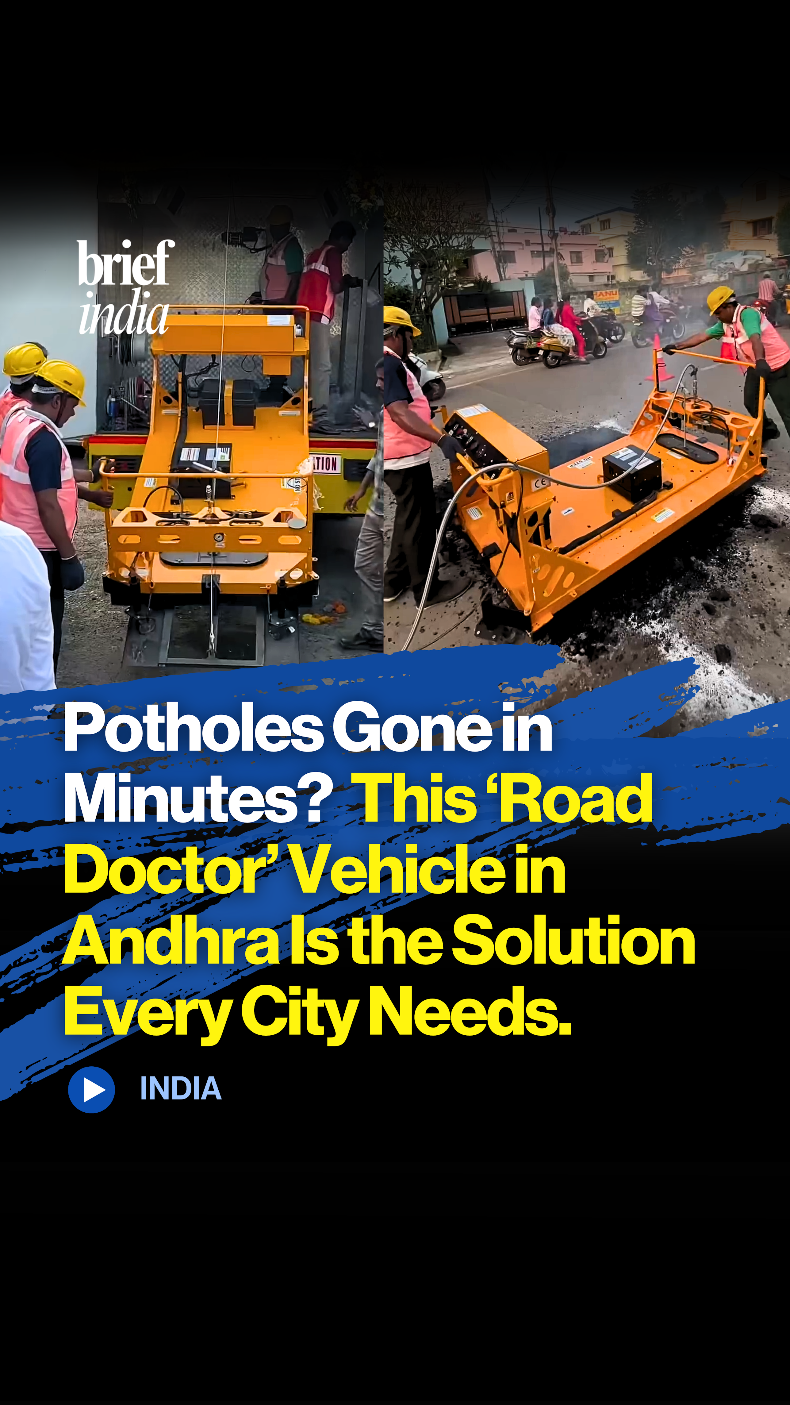 Andhra Pradesh’s ‘road doctor’ vehicle fixes potholes in minutes