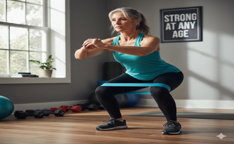 Mini band squats: The smart strength move for building muscle after 50