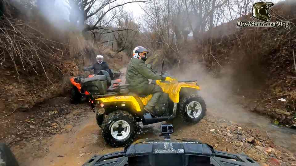 Flying ATVs gone wrong in snowy conditions
