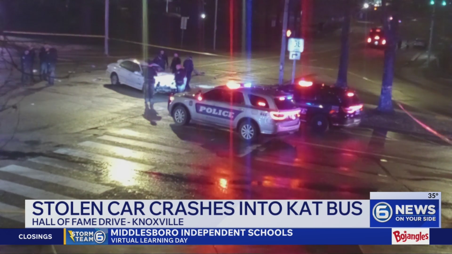 Charges pending after driver crashes into Knoxville bus