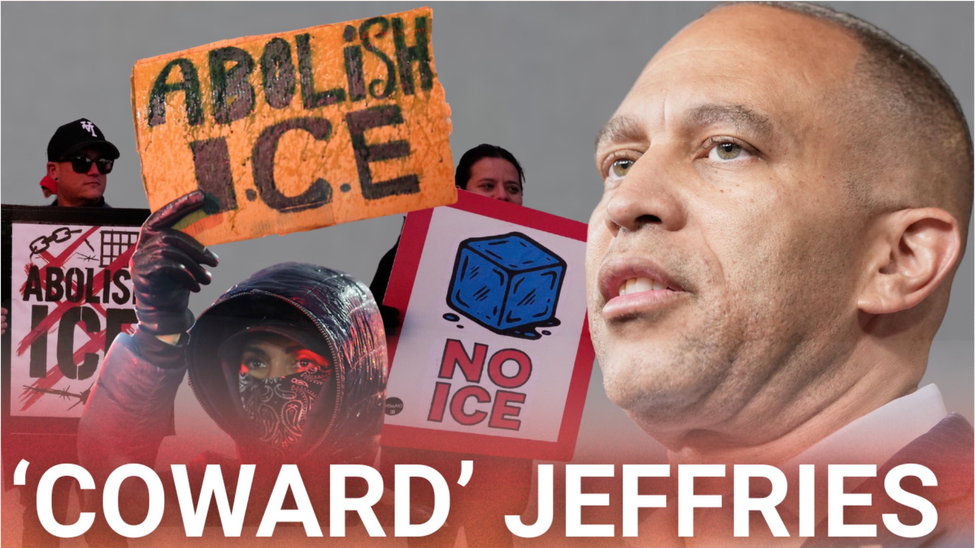 'Coward' Hakeem Jeffries refuses to answer questions on calls to defund ICE
