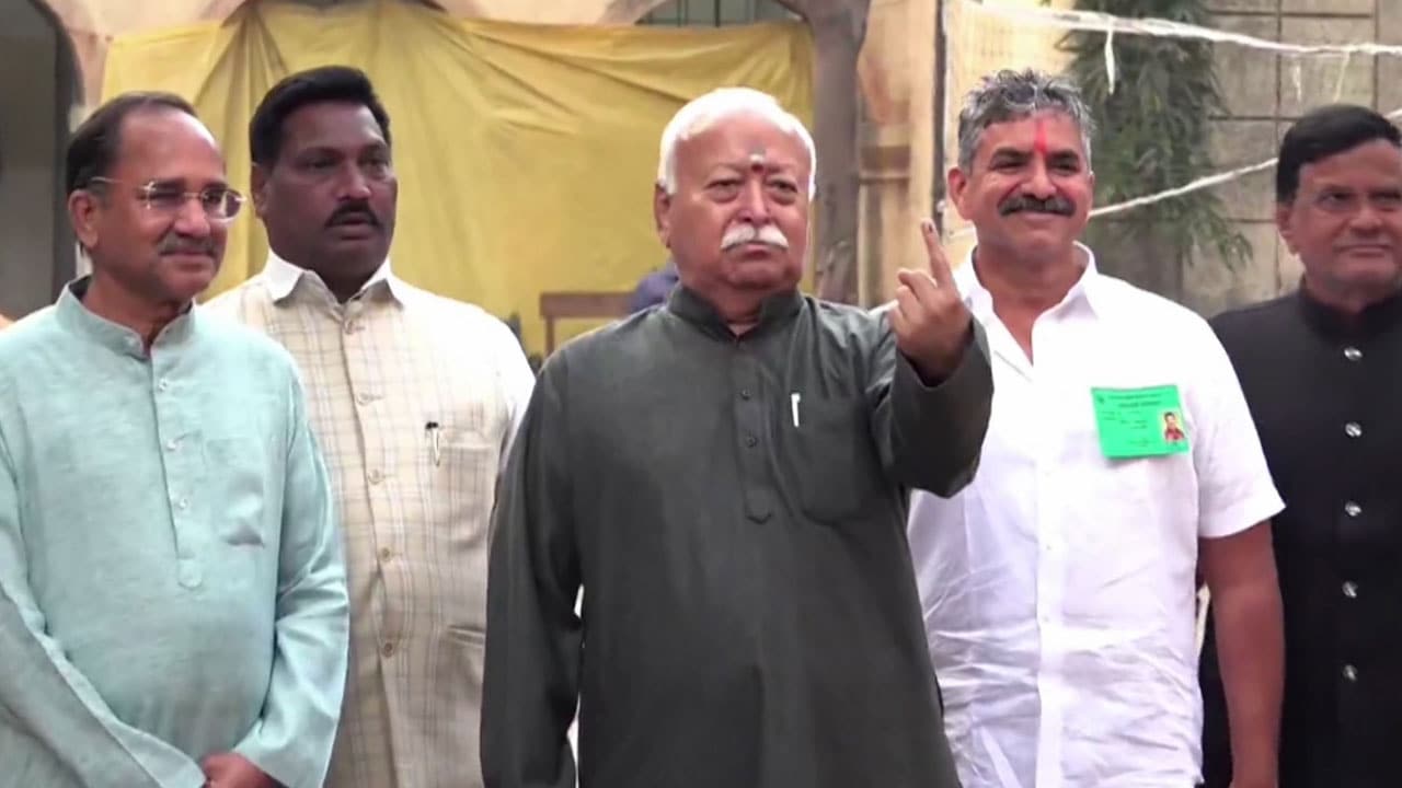 Casting vote is our duty, came early to vote: RSS chief on BMC polls