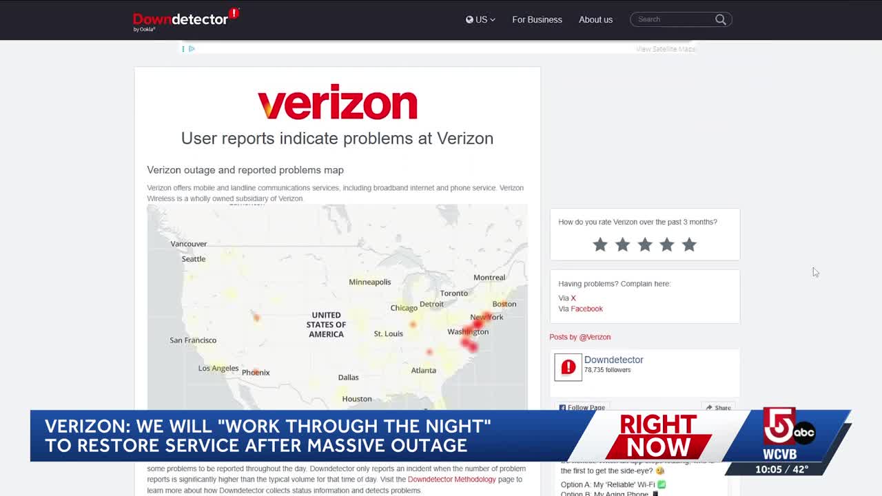 Mass. residents dealing with impacts of widespread Verizon outage