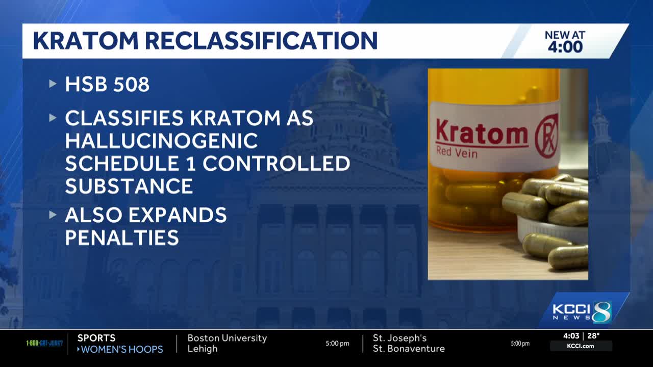 Iowa House lawmakers advance bill to reclassify kratom