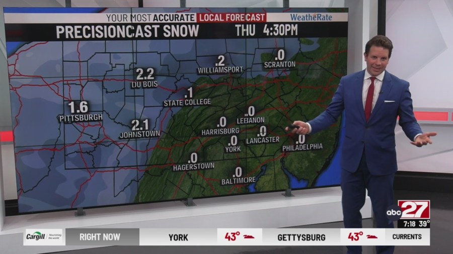 Showers exit overnight, cold and windy Thursday