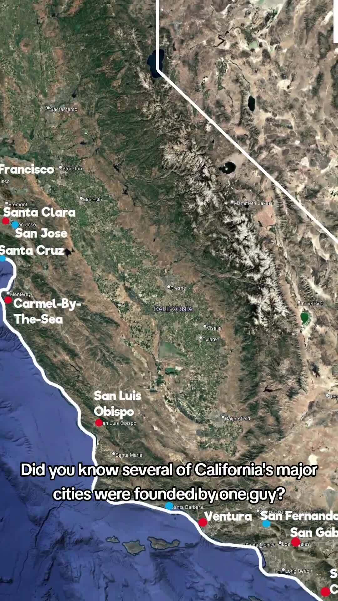 How most of California's cities were founded #geography