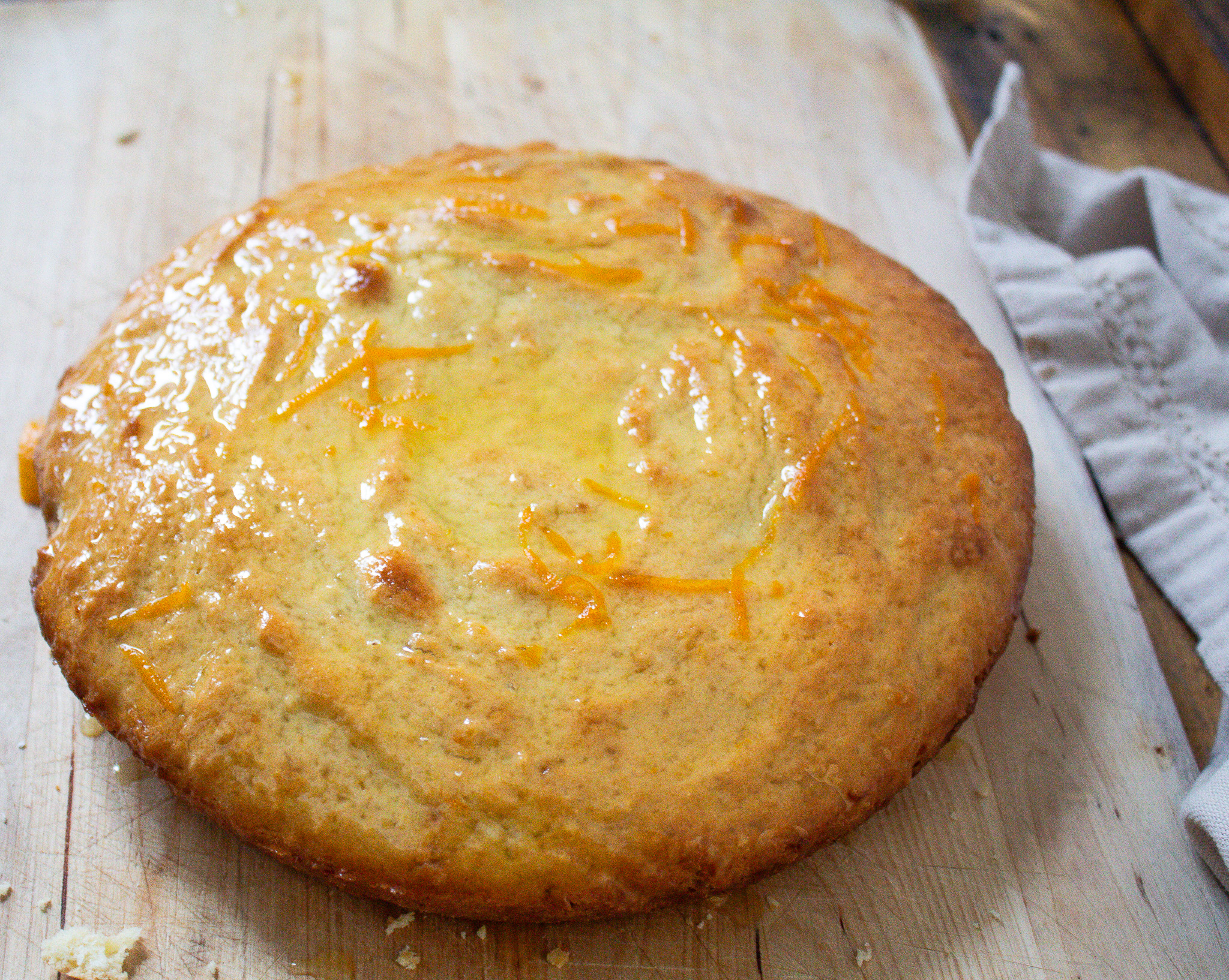Cara cara olive oil cake with yogurt and citrus glaze