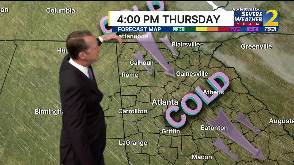 Cold air moving in overnight, dropping temperatures