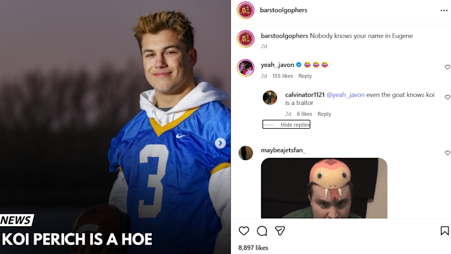 Koi Perich's decision to transfer to Oregon feels messy