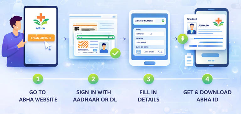 Create ABHA ID in minutes and take control of your health data