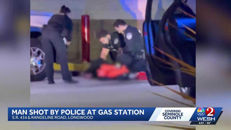 Longwood police officer shoots armed man at gas station after mental ...