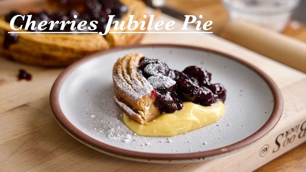 Cherries jubilee pie