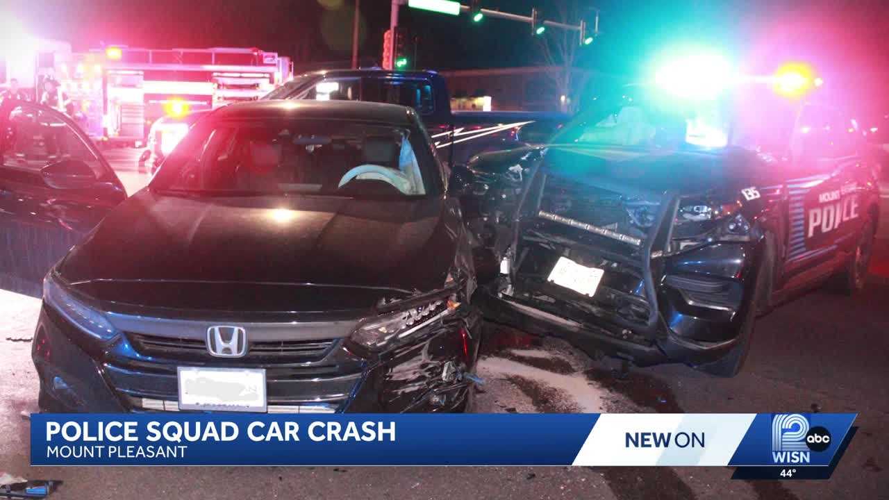 State Patrol investigating Mount Pleasant squad car crash