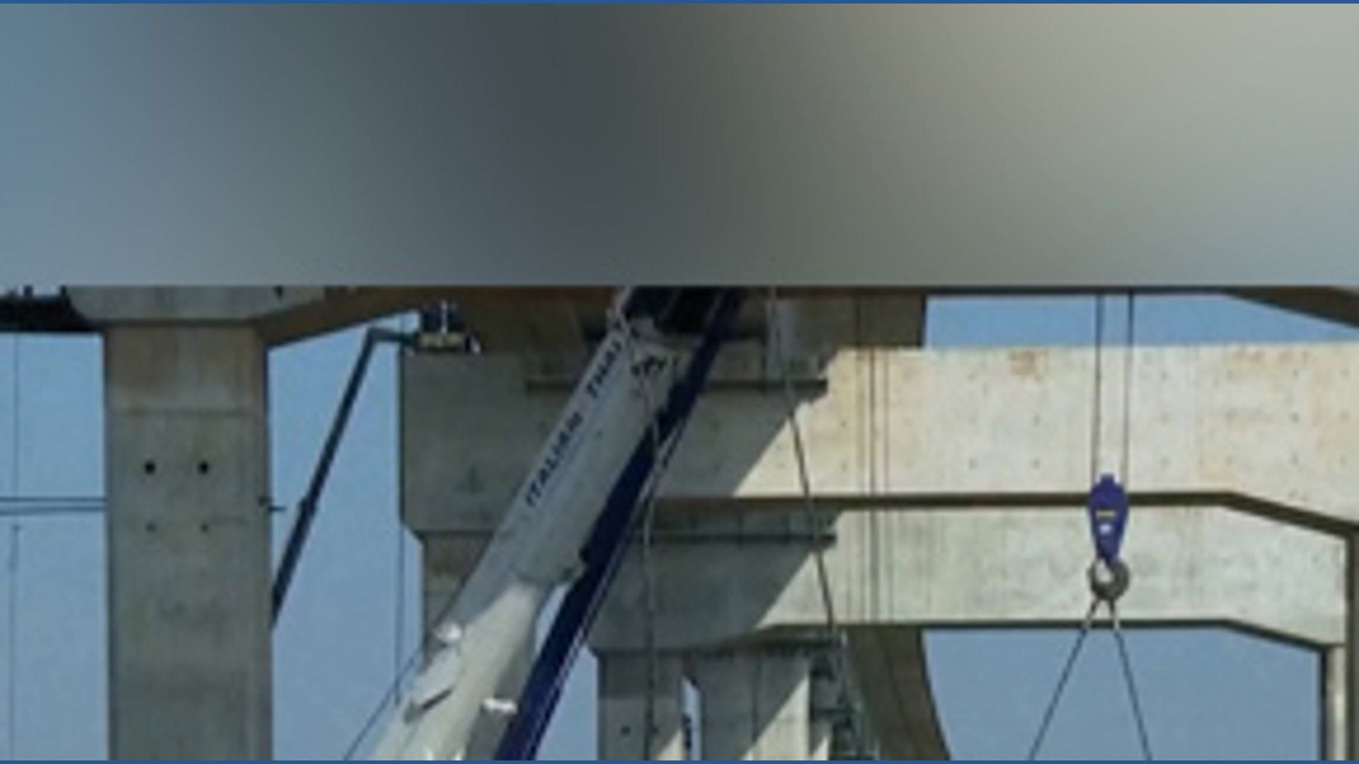 Construction crane falls onto a moving train in Thailand