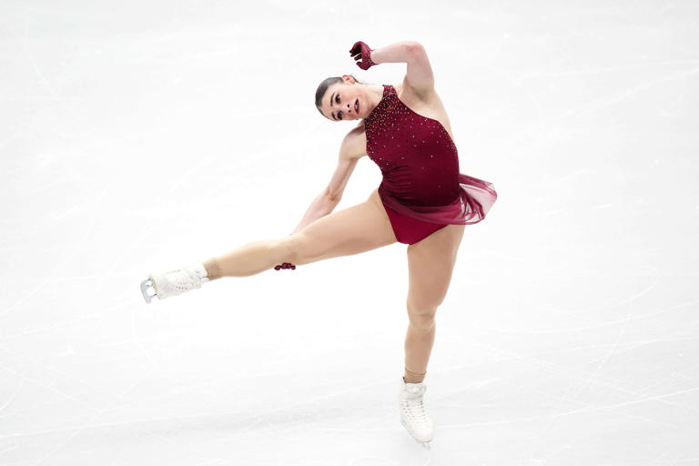Petrokina leads short program in her European figure skating title defense