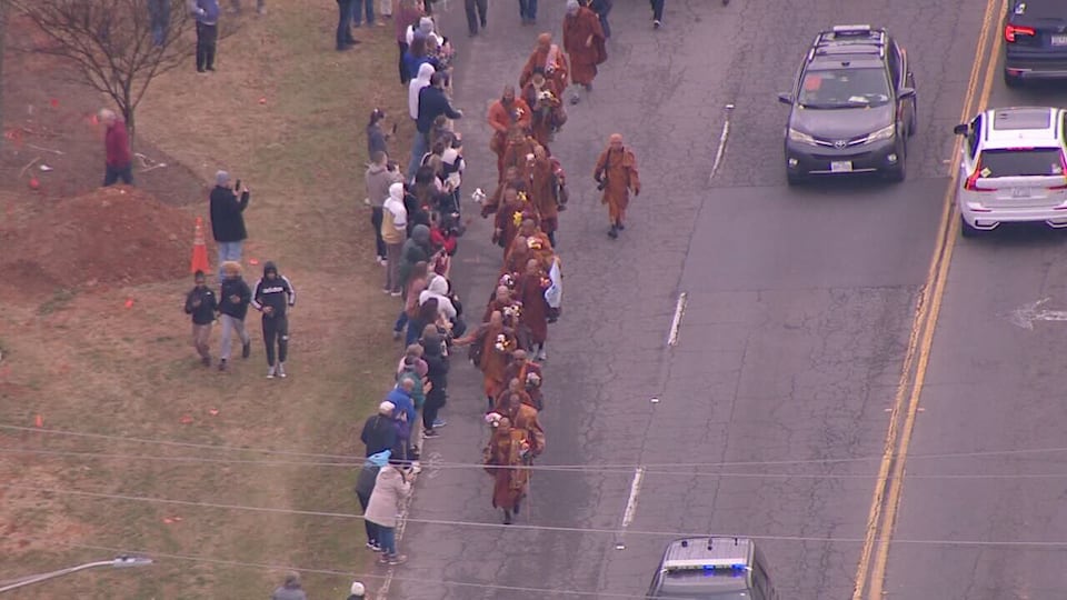 Monks’ 2,300-mile peace walk arrives in Charlotte