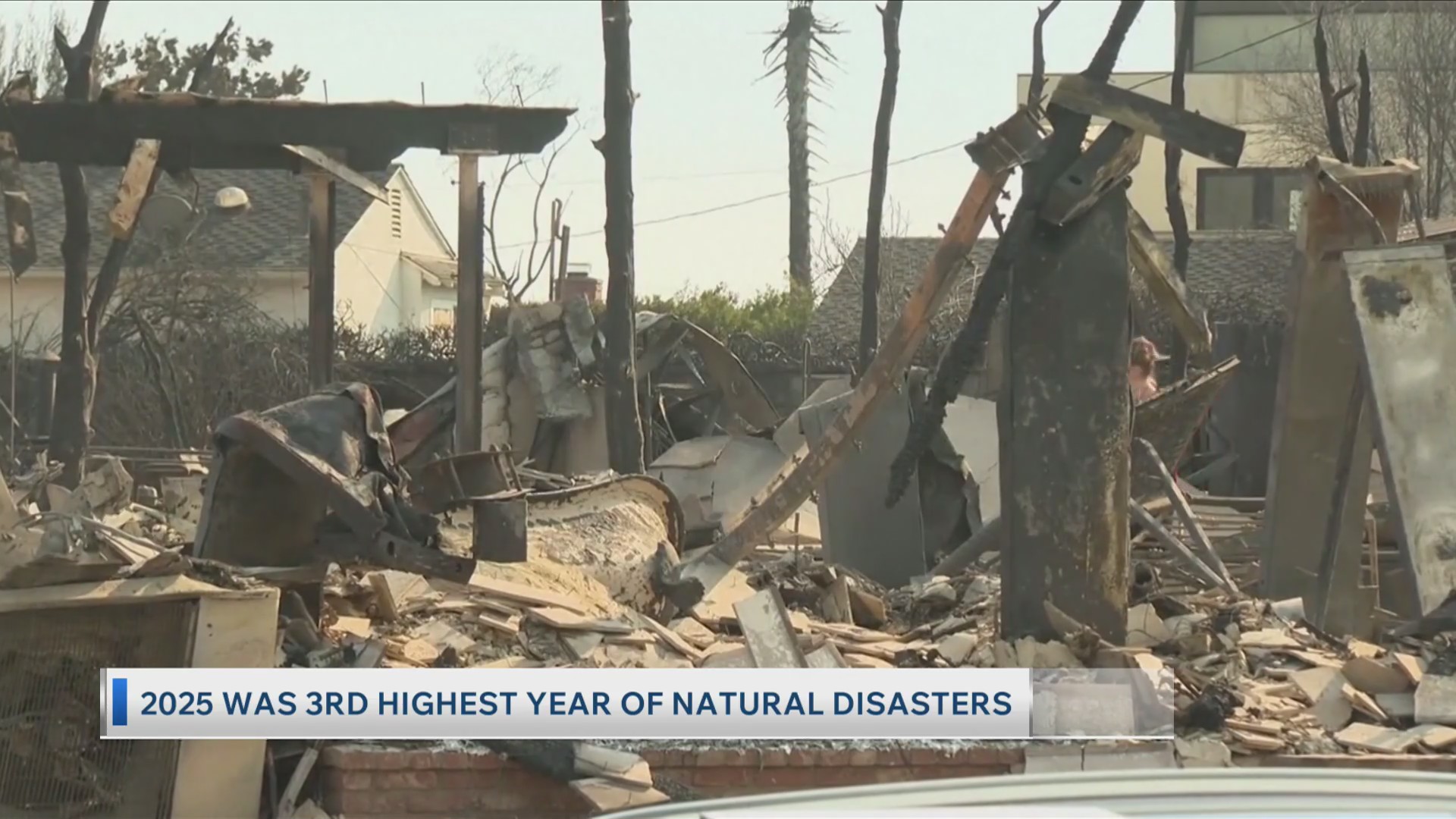 2025 was 3rd highest year of natural disasters